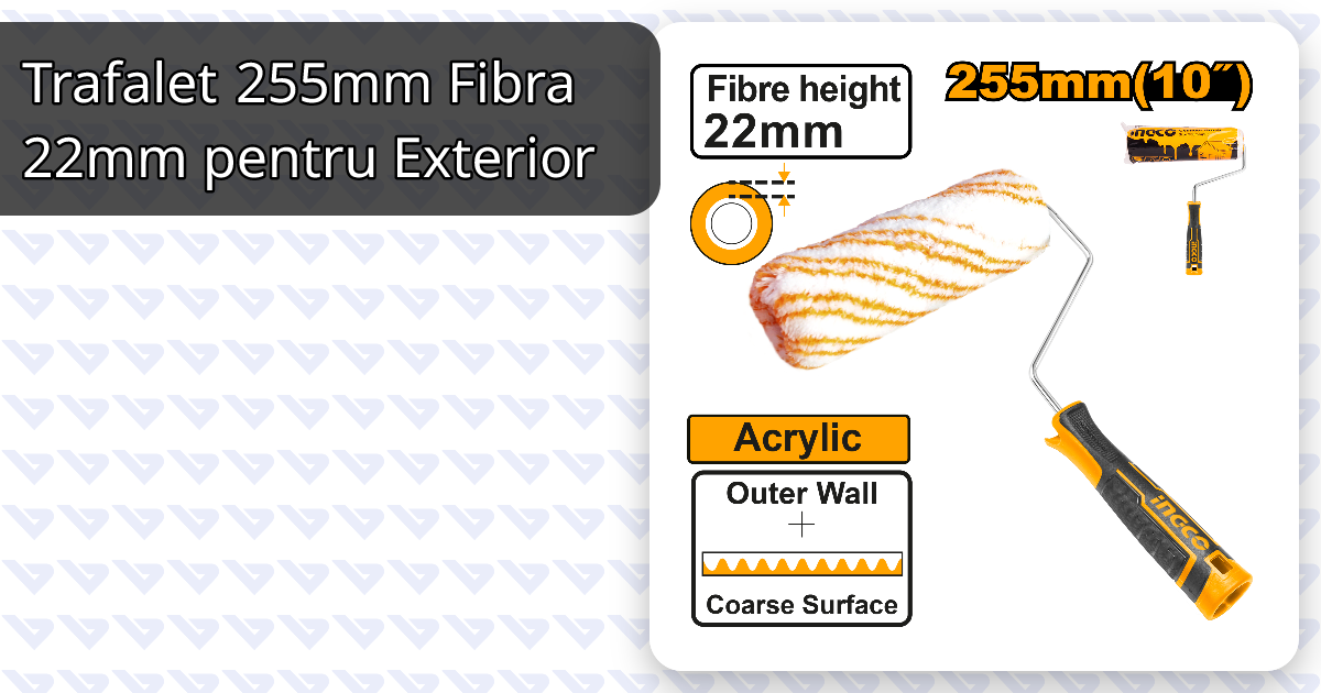 Trafalet 255mm Fibra 22mm pentru Exterior