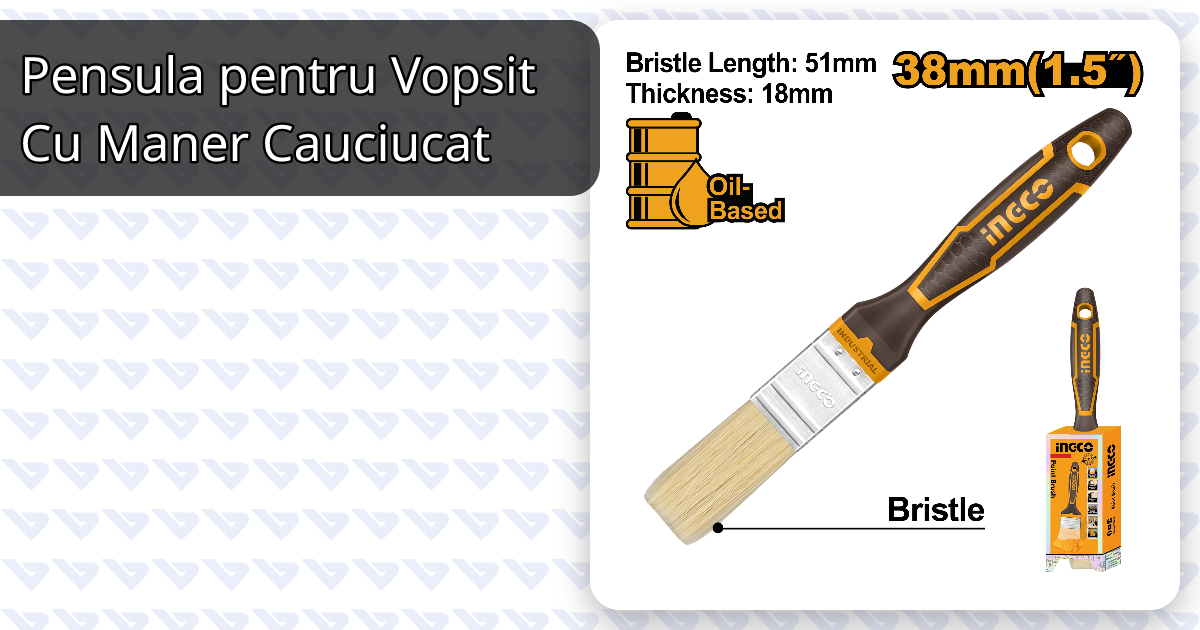 Pensula pentru Vopsit Cu Maner Cauciucat