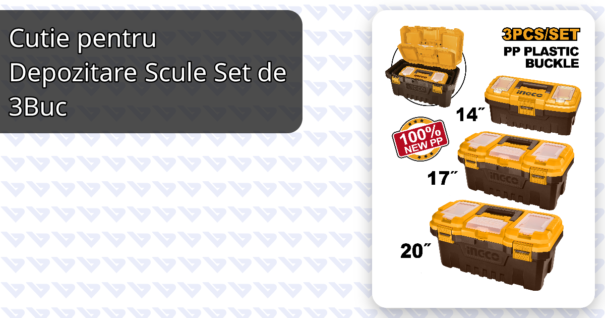 Cutie pentru Depozitare Scule Set de 3Buc