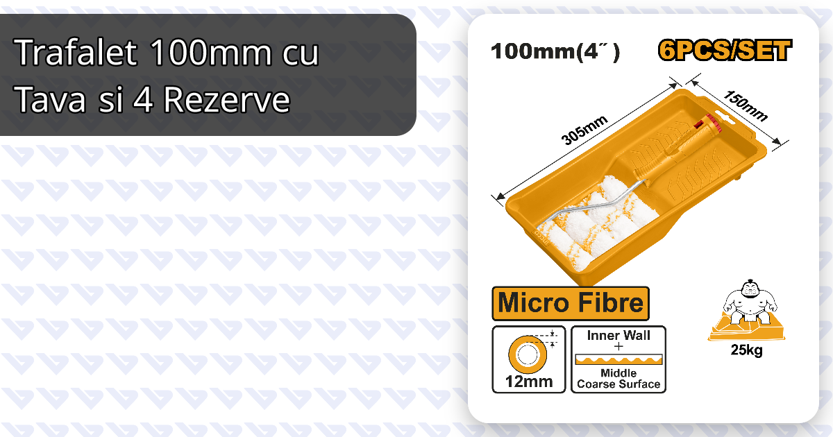 Trafalet 100mm cu Tava si 4 Rezerve